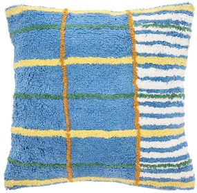 Villa Collection Polštář Styles 45 x 45 cm Blue/Yellow/Offwhite/Green