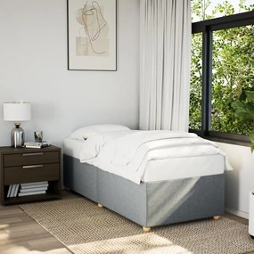 Rám postele bez matrace světle šedá 100 x 200 cm textil 3284708
