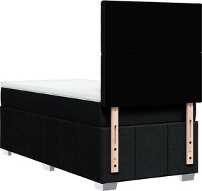 Box spring postel s matrací černá 100 x 200 cm textil 3291595