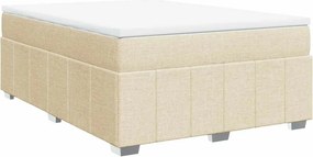 Box spring postel s matrací krémová 140x190 cm textil 3285475