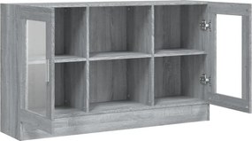 vidaXL Prosklená skříň 120 x 30,5 x 70 cm dřevotříska [815628] Barva: Černá
