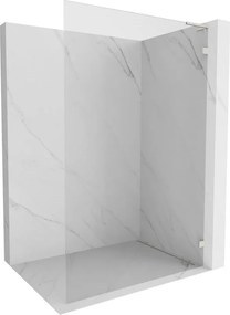 Mexen, Mexen Lunar L sprchová stěna pravá 80 x 200 cm, průhledná 8 mm, broušený nikl - 830L-080-000-97-00-P