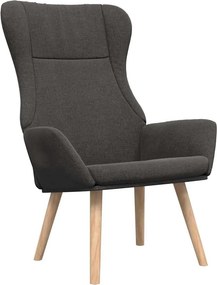 Relaxační křeslo s podnožkou tmavě šedé textil 3097883