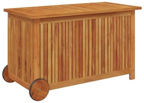 Zahradní úložný box s kolečky 90 x 50 x 58 cm masivní akácie,  319711