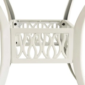Zahradní stůl bílý 90 x 90 x 74 cm litý hliník 315587