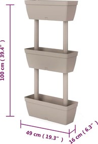 Zahradní truhlíky 6 ks 100 cm taupe 151825