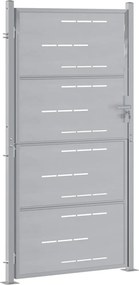 Zahradní brána 85 x 174 cm Nerezová ocel Stříbrná Zamykatelné 3402585