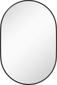 HOMCOM Oválné Koupelnové Zrcadlo 60x90cm z Tepelného Skla, Moderní Nástěnné Zrcadlo s Hliníkovým Rámem, Vertikální/Horizontální Montáž, pro Ložnici, …