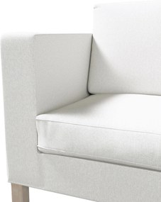Potah na pohovku IKEA  Karlanda rozkládací, krátký barva krémová látka pletený vzor