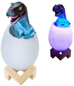 Verk Group Dinosaur noční světlo tyranosaur vejce rgb vedl vejce světlo pro děti