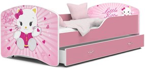 Dětská postel s obrázkem IVAN 160 x 80 cm - KOČIČKA 2