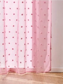 Sinsay - Záclona s páskou a puntíkovým vzorem - pastelová růžová