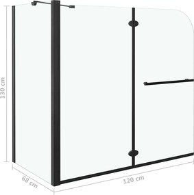 Skládací sprchový kout ESG 120 x 68 x 130 cm černý 147190