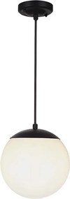 Venkovní lustr na lanku 1xE27/60W/230V pr. 20 cm IP44 černá