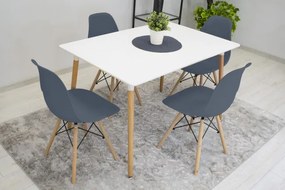 Set čtyř jídelních židlí OSAKA dark slate (hnědé nohy) 4ks