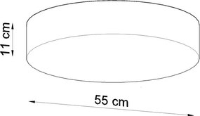 Stropní svítidlo ve stříbrné barvě ø 55 cm Atis – Sollux