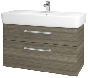 Dřevojas Koupelnová skříň Q MAX SZZ2 100 Varianta: N01 Bílá lesk / Úchytka T01 / D01 Beton