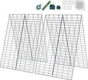 Costway 2dílná podpěra zelená Garden Trellis pro popínavé rostliny, zelený