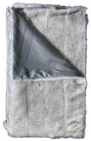 Světle šedý chlupatý hotelový běhoun na postel Tiara - 240*100*3cm