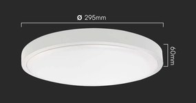 LED Solution Bílé přisazené LED svítidlo Plano kulaté 295mm 18W IP44 s pohybovým MW čidlem a DO 76601