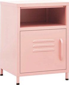 Noční stolky 2 ks růžová 35 x 35 x 51 cm ocel 3095218