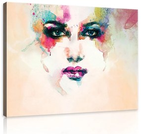 Postershop Obraz na plátně: Malovaný obličej - 75x100 cm