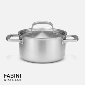 Fabini Hrnec FABINI & Pohlreich, Ø 20 cm (3 l) - Nerezový beznýtový hrnec z pětivrstvé nerezové oceli s poklicí