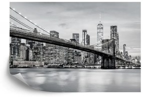 Fototapeta Brooklyn Bridge Nyc V Černé A Bílé Hladký vinyl 300x210