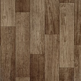 Multi-decor, PVC podlaha - lino AladinTex Start 0201 dub tmavý, na míru, šíře 2m, hnědá, bez podkladu, dětský pokoj