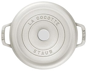 Staub Cocotte hrnec kulatý 24 cm/3,8 l bílá lanýžová, 11024107