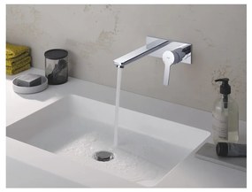 Grohe Lineare - Páková umyvadlová baterie pod omítku, dvouotvorová, výtok 207mm, chrom 23444001