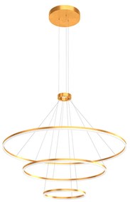 Redo Závěsné LED svítidlo ORBIT ø150/100/60 cm, 4000K, 3 kruhy Barva: Bronzová, Stmívání, řízení: TRIAC