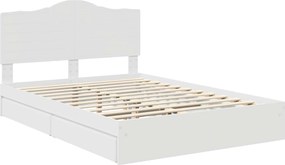 Postel s úložným prostorem Bílá 140 x 190 cm Kompozitní dřevo 3413506