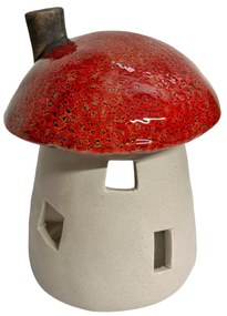 Domeček keramický - houba, 13 x 8,5 cm