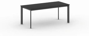 Kancelářský stůl PRIMO INVITATION, černá podnož, 1800 x 800 mm, grafitová