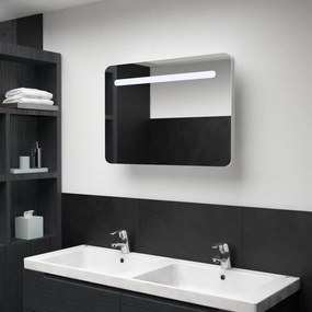 LED koupelnová skříňka se zrcadlem 80 x 9,5 x 55 cm 285120