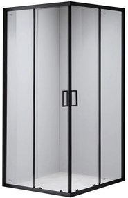 BPS-koupelny Čtvercový sprchový kout HYD-SK30 80x80 černá/transparent