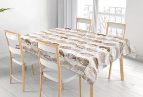 Bellatex Ubrus EMA Listy béžová, hnědá rozměr 100x100 cm