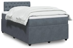 Box spring postel s matrací tmavě šedý 120x190 cm samet 3289993