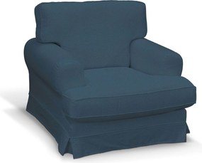 Potah na křeslo IKEA Ekeskog barva modrá látka pletený vzor