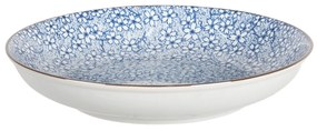 Hluboký talíř modré kvítky BlueFlow - Ø20*4 cm