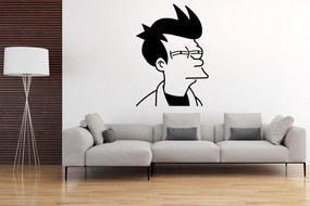 Lepy.cz Samolepka na zeď Futurama - Fry Velikost (šířka x výška): 30x42cm, Barevná varianta: Nugátová hnědá