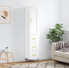 vidaXL Skříň highboard 34,5x34x180 cm kompozit [3200181] Barva: Bílá