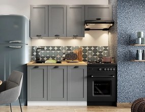 Casarredo - Komfort nábytek Kuchyně AGATA 120/180 bílá/tmavě šedý mat