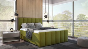 SFAB Kontinentální čalouněná postel PESCARA (160x200 cm) Látka Velutto: Velutto 15 - Stříbrná