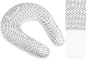 Bellatex Povlak na kojicí polštář na zip po obvodu 180 cm Kosočtverec šedá, bílá