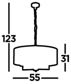 Searchlight 4785-5SS Závěsný / přisazený lustr KNIGHTSBRIDGE satin