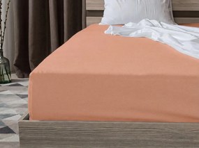 Jersey prostěradlo BASIC meruňkové 90 x 200 cm