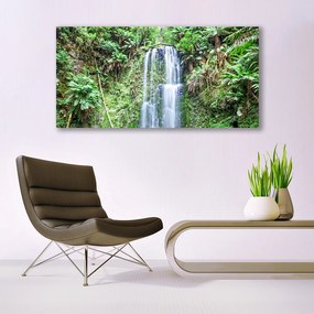akrylový obraz Vodopád Stromy Příroda 120x60 cm