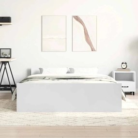 Rám postele s hlavovým a nožním čelem bílý 150 x 200 cm 3203754